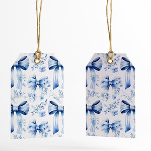 Blue Bow Seamless Pattern, Blue Bow Background, Watercolor Bow ...