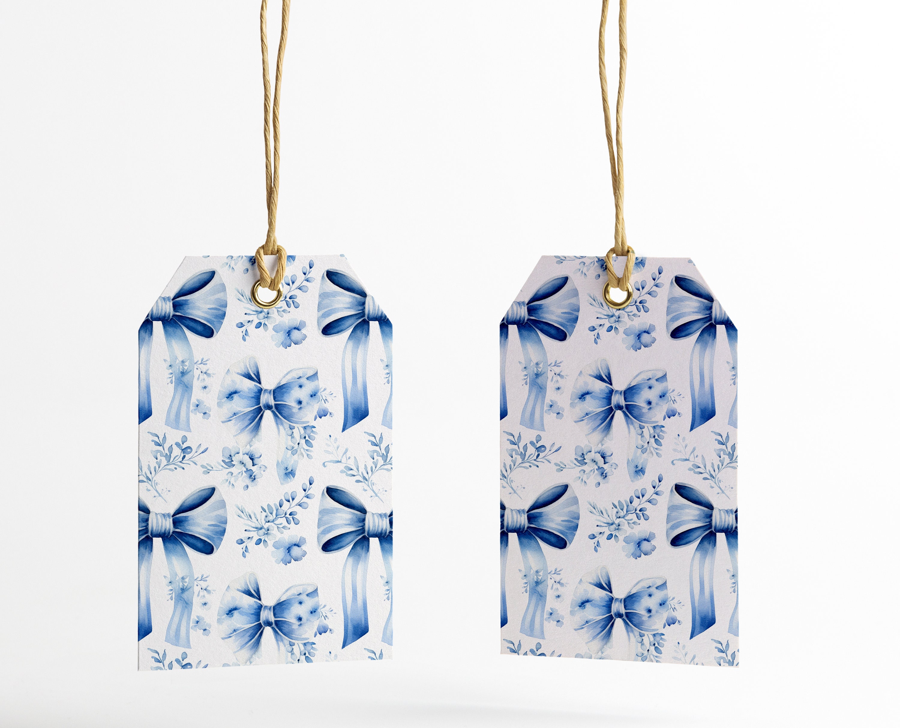 Blue Bow Seamless Pattern, Blue Bow Background, Watercolor Bow ...