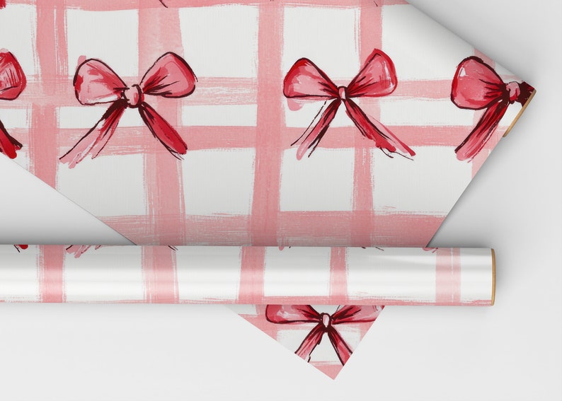 Red Christmas Bows Seamless Pattern PNG Coquette Christmas Background ...