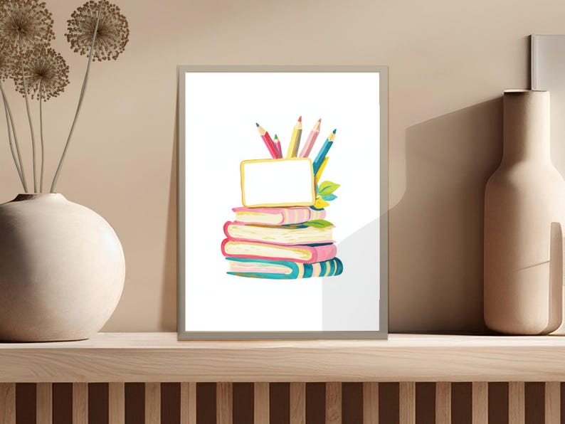 Preppy Back to School Clip Art PNG, Vibrant Pastel SVG, Cute Fantasy ...
