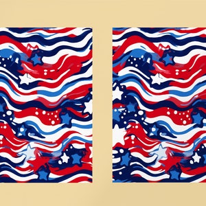 Seamless Patriotic Background, 4th of July Seamless Background, Red ...