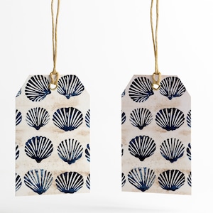 Seamless Seashell Background, Simple Blue Seashells Pattern, Repeating Clamshell Pattern ...