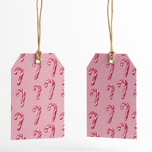 Pink Candy Canes Seamless Background Pattern Pink Christmas Pattern PNG ...