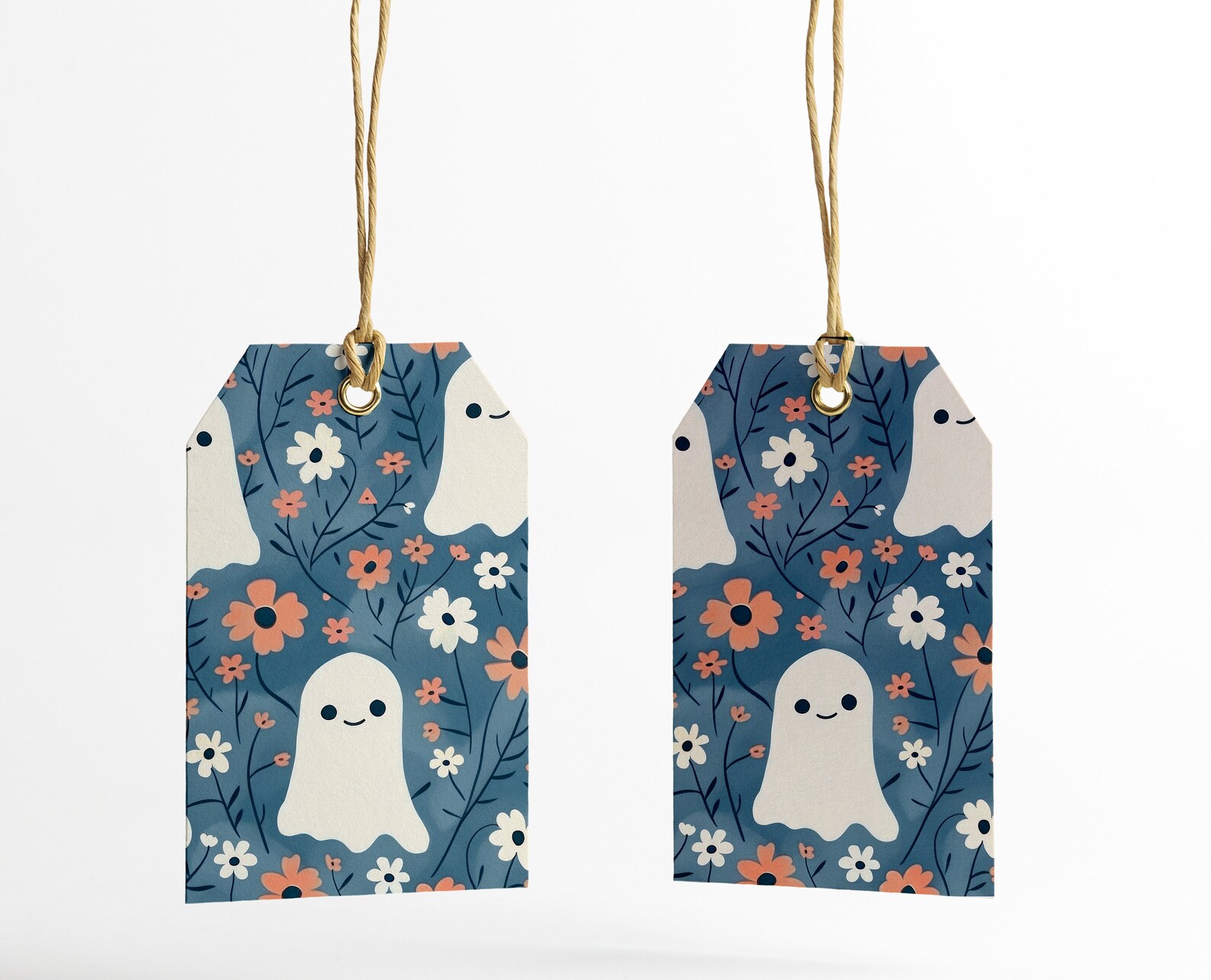 Retro Ghost Seamless Pattern Cute Halloween Ghost Pattern Happy Ghost ...