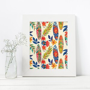 Seamless Surfboard Pattern, Hawaiian Surfboard Seamless Pattern ...