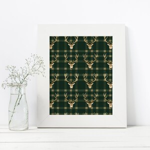 Deer Antlers Background Pattern, Seamless Deer Hunting Pattern for ...