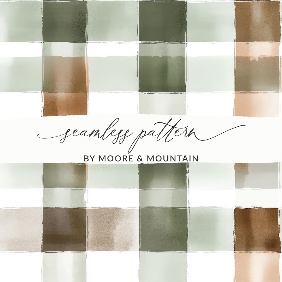 Boho Fall Plaid Background Pattern Masculine Plaid Digital File ...
