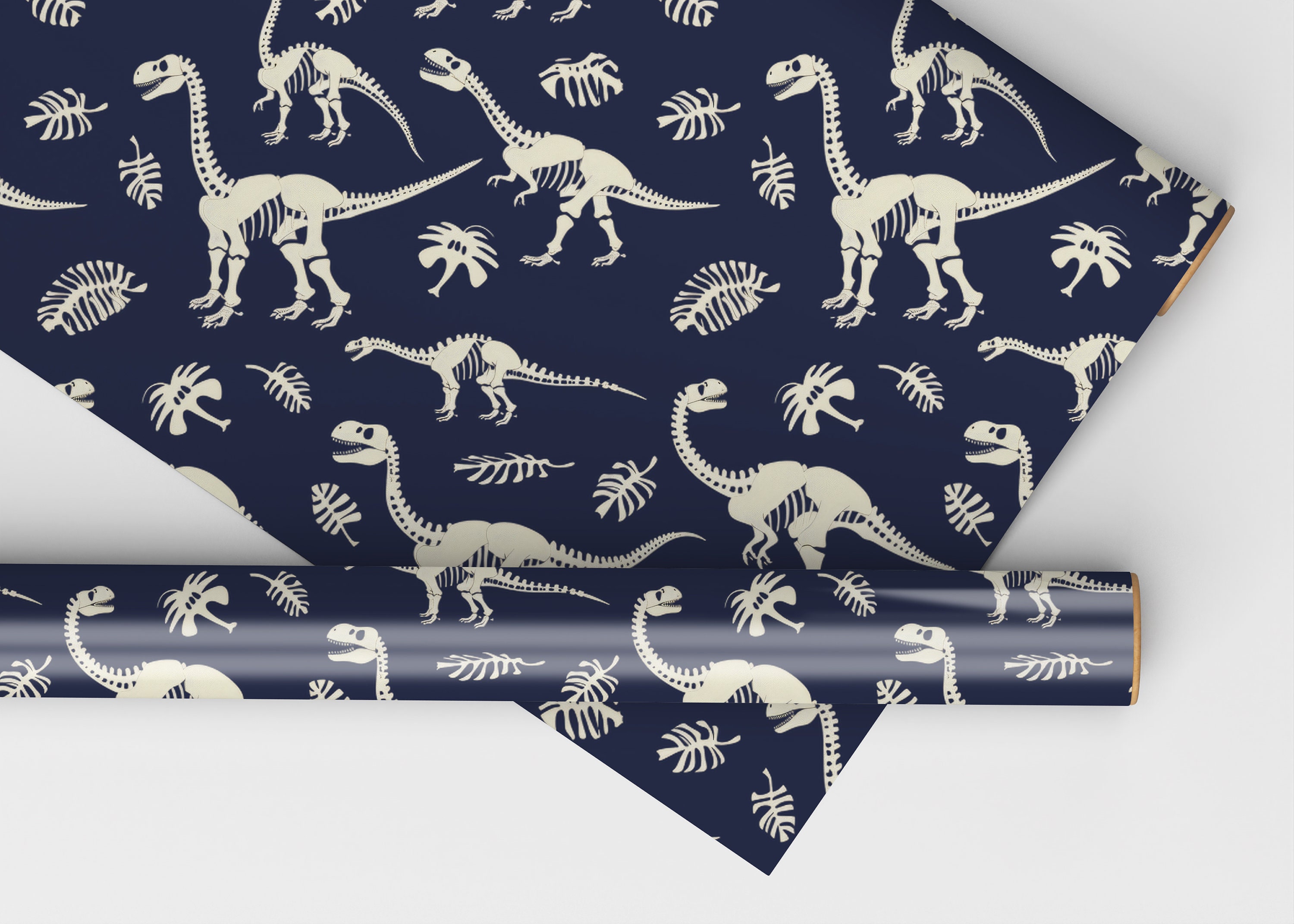 Dinosaur Bones Background Dinosaur Skeleton Pattern, Black and White ...