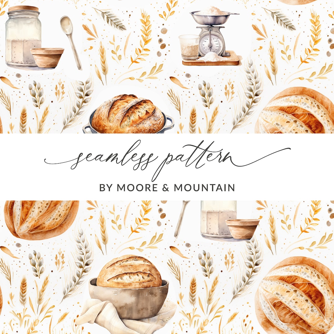Seamless Sourdough Pattern, Seamless Sourdough Background Pattern ...