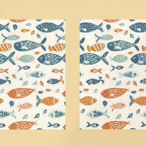 Fishing Seamless Pattern, Cute Fishing Background Pattern, Seamless ...