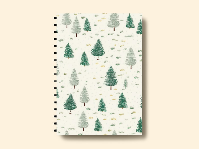 Tiny Pine Trees Seamless Pattern, Winter Evergreen Forest Seamless ...