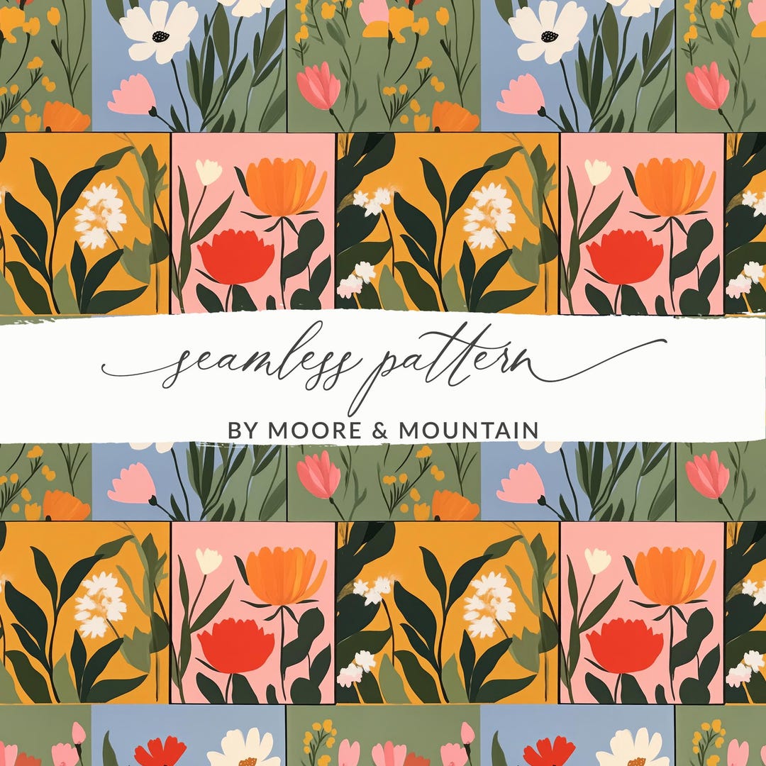 Patchwork Spring Flowers Background Pattern Quilt Squares Background ...