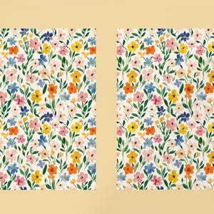 40 Modern Spring Floral Patterns, Painted Spring Flowers Seamless ...