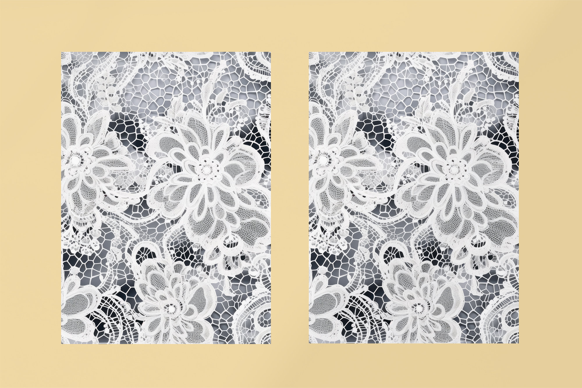 Seamless Lace Background Black Lace Repeating Background, Black and ...