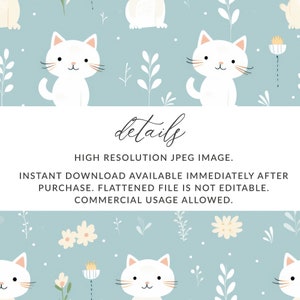 Cute Cats Repeat Background Image, Cats Seamless Background, Kitty ...