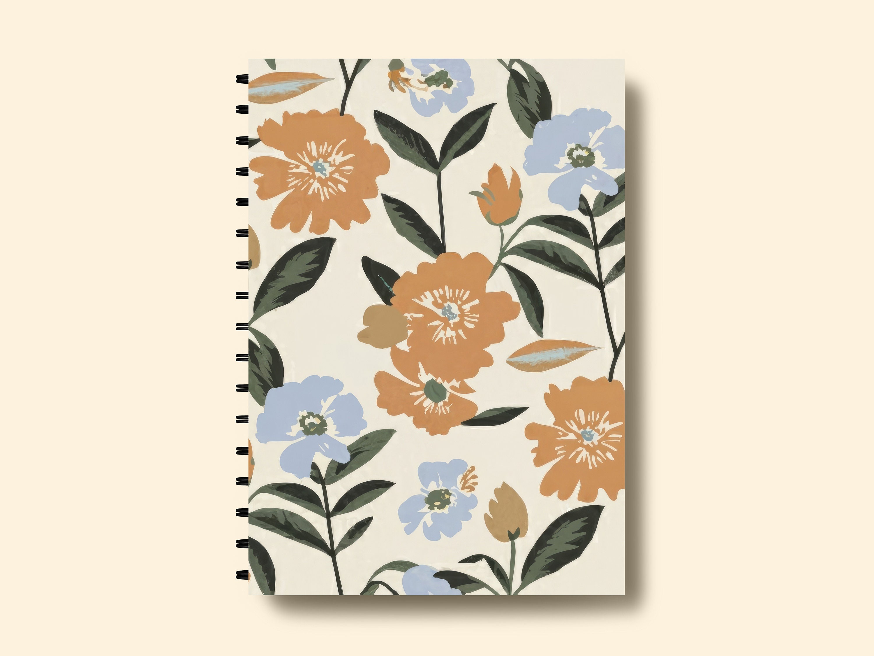 Modern Vintage Flora Pattern Seamless Neutral Modern Flowers Background ...