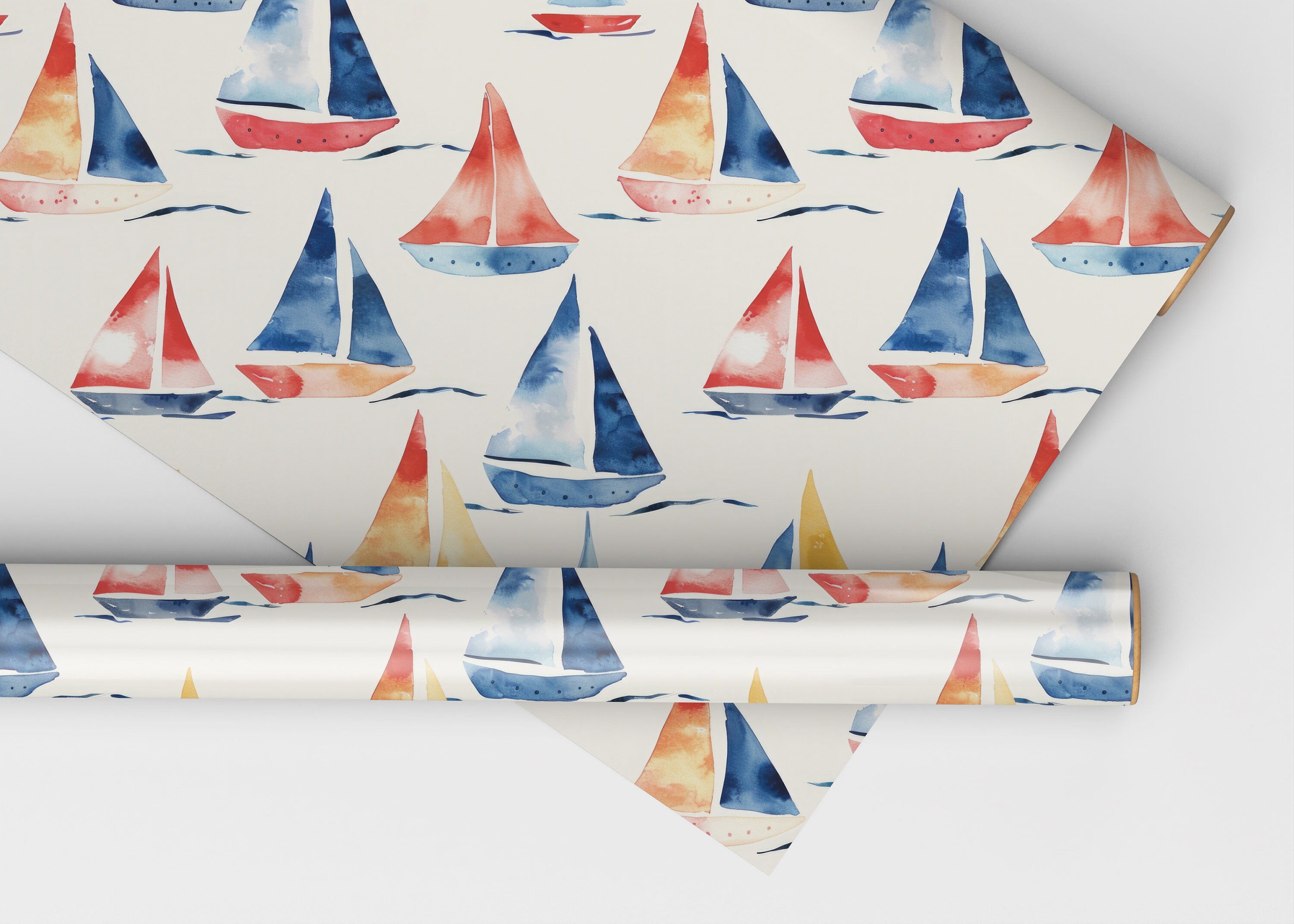 Sailboat Seamless Pattern Watercolor Sailboats Repeating File, Painted ...