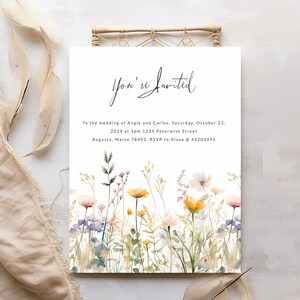 Dainty Wildflower Borders, Boho Wildflower Borders, Field Flowers ...