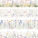 30 Seamless Wildflower Borders, Seamless Meadow Borders, Seamless ...