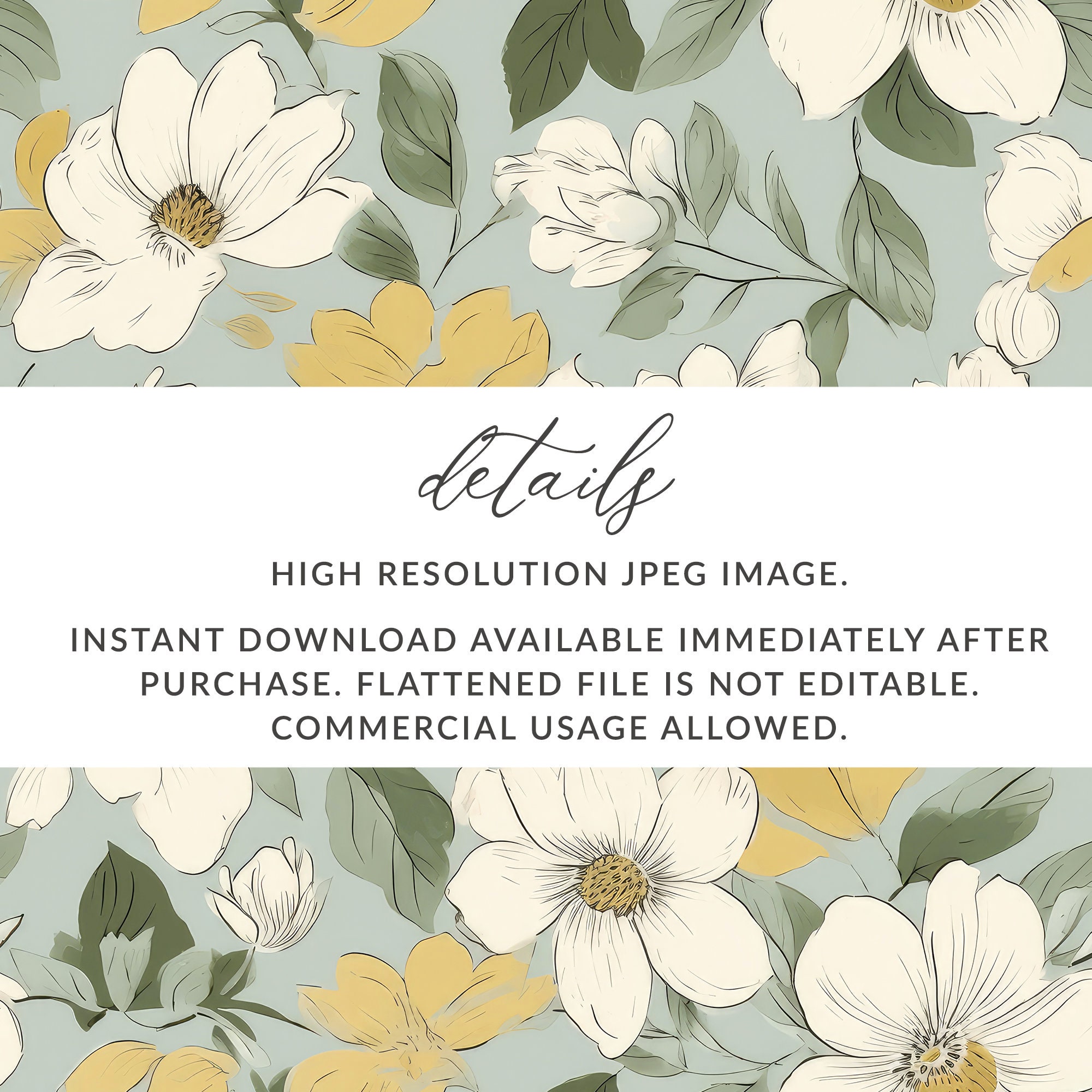 Seamless Magnolia Pattern Modern Magnolia Seamless Background, Magnolia ...