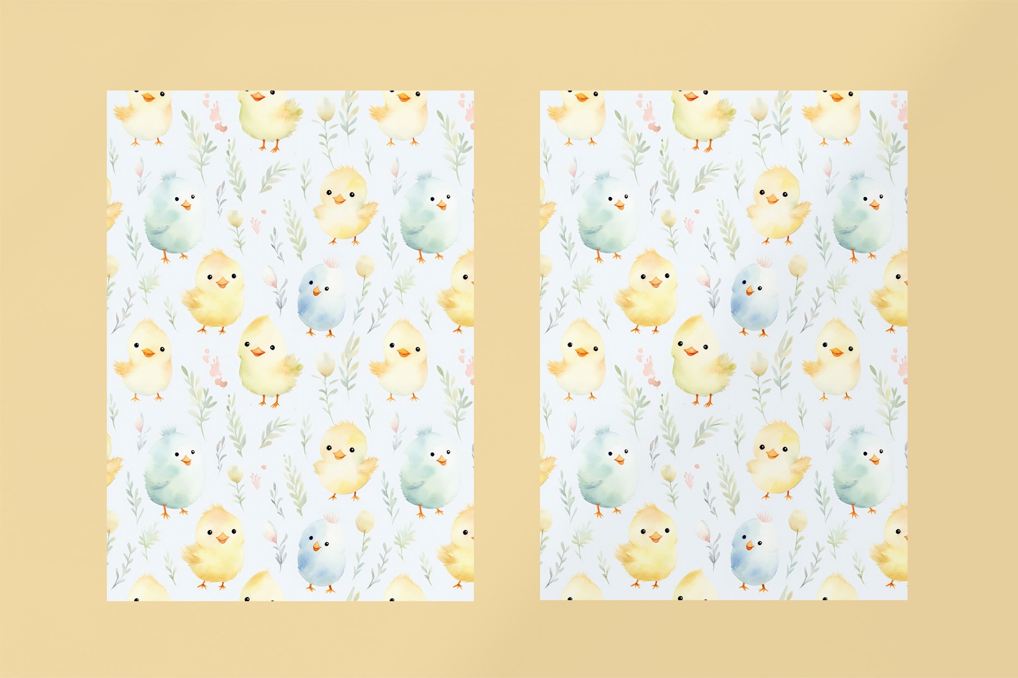 Seamless Baby Chicks Background Pattern, Seamless Easter Chicks Pattern ...