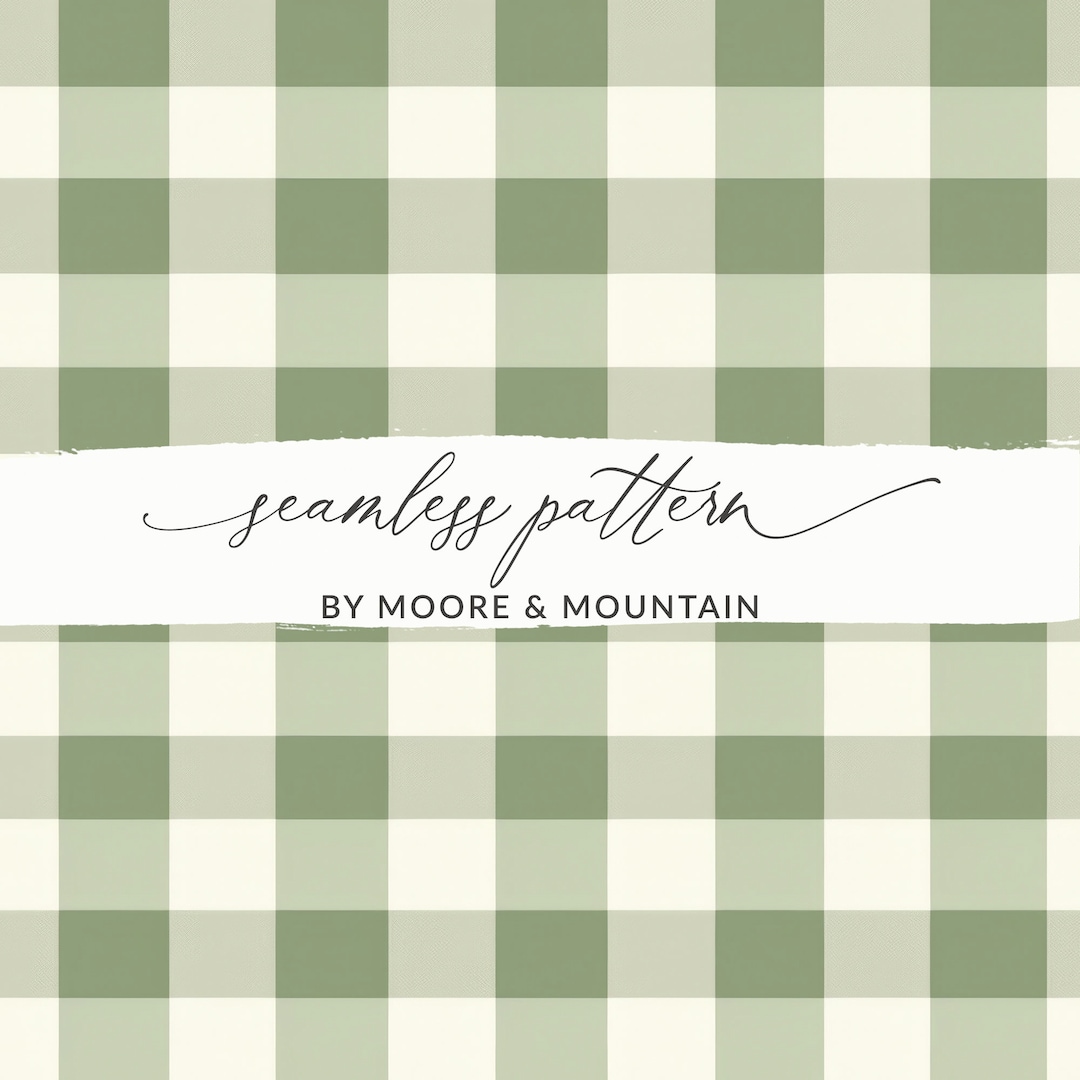 Seamless Gingham Pattern, Sage Green Checkered Background, Sage Green ...