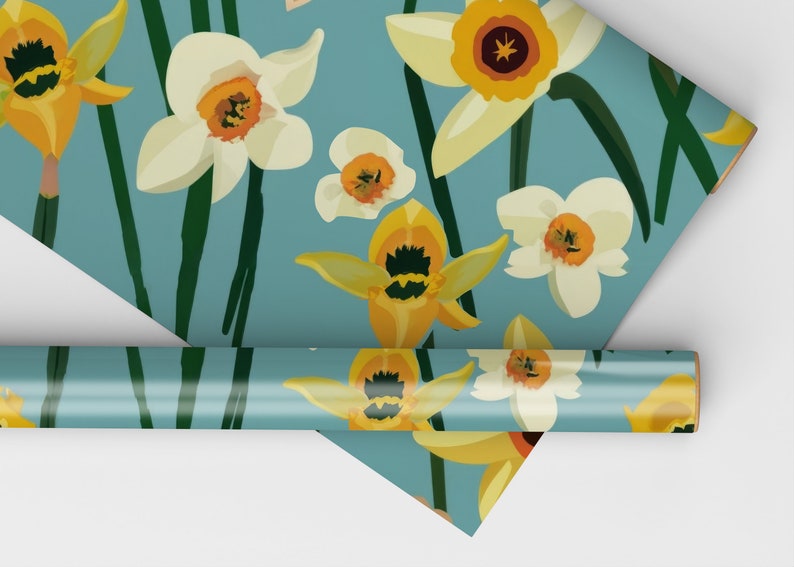 Hand Drawn Daffodils Pattern Spring Daffodils Repeating Pattern, Modern ...