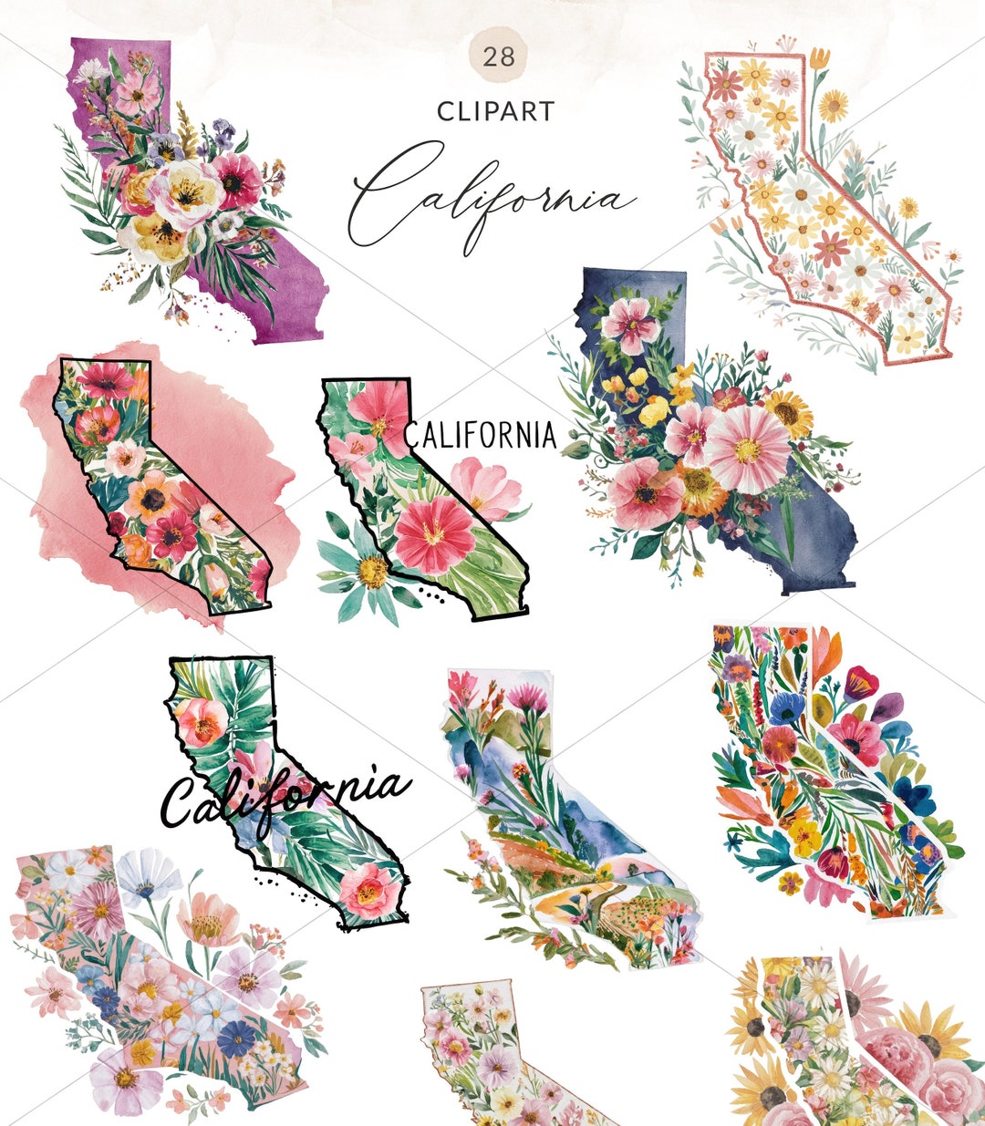 State of California Clipart, California State PNG, California State ...