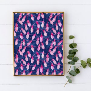 Christmas Lights Seamless String Lights Background Pattern, Pink ...