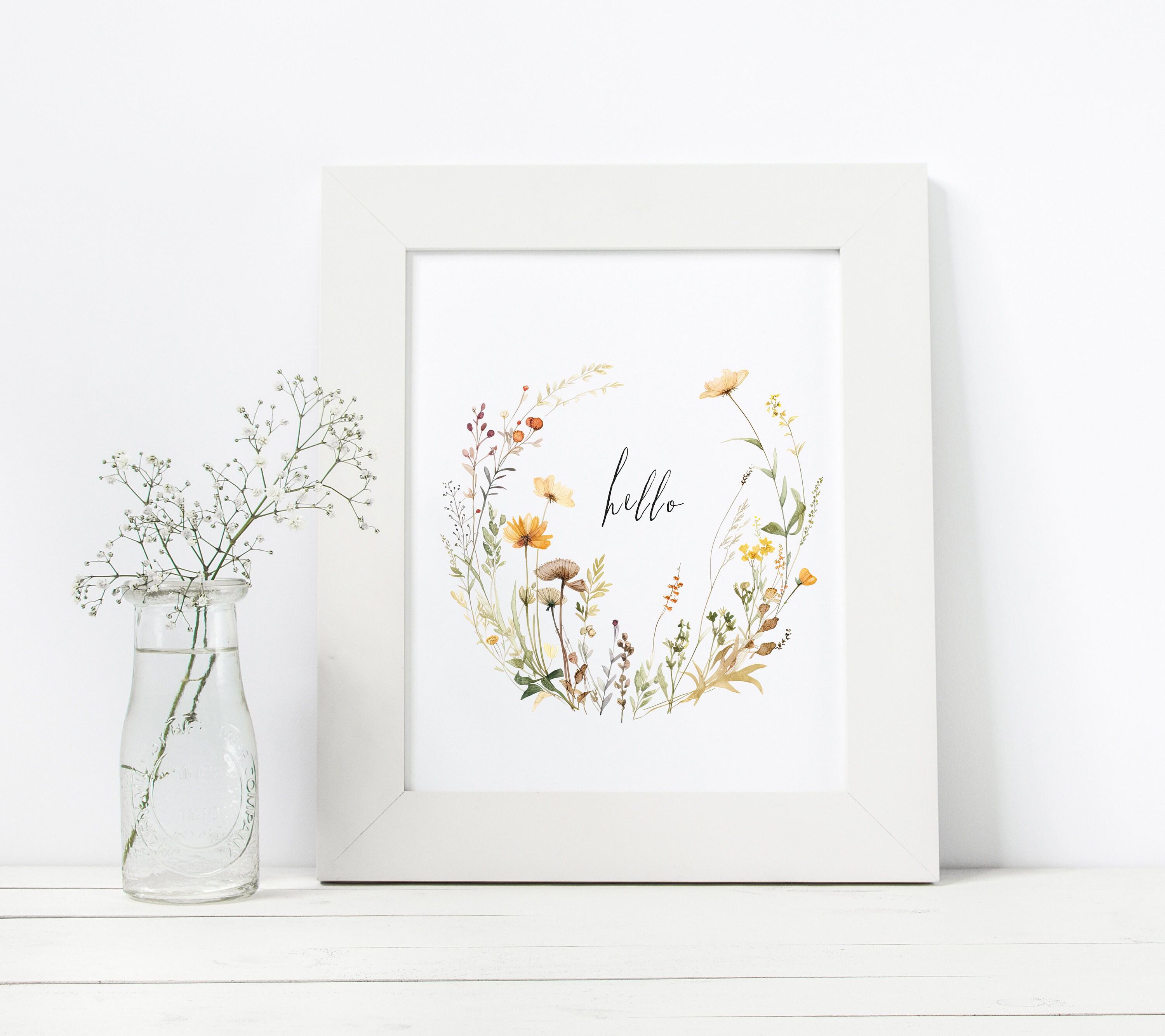 Dainty Wildflower Borders, Boho Wildflower Borders, Field Flowers ...