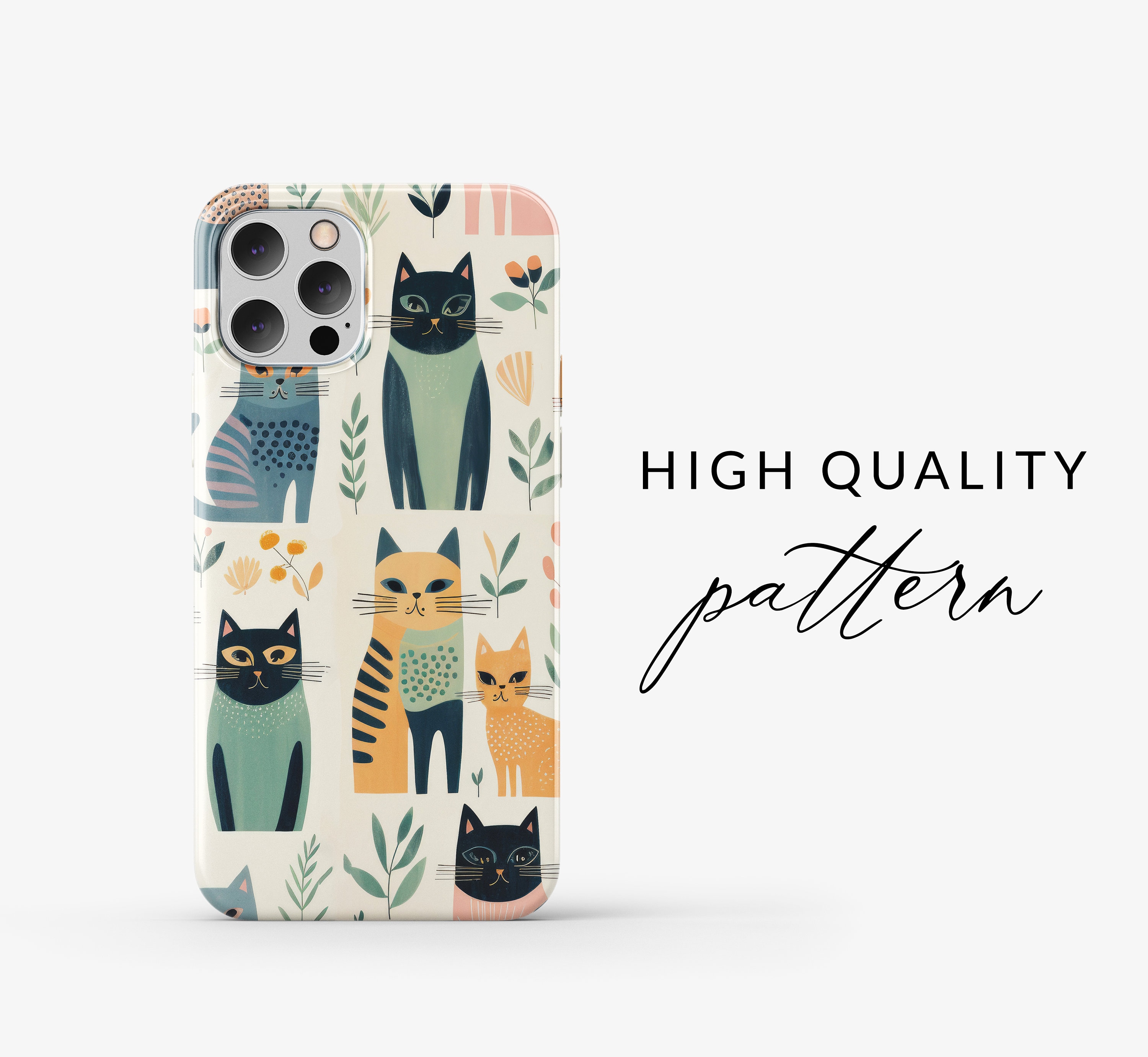 Mad Cat Digital Paper, Illustrated Cats Seamless Background Pattern ...