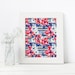Red White and Blue Flowers Seamless Patriotic Pattern, Seamless Red ...