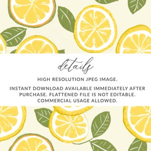 Lemon Slices Seamless Pattern, Lemon Seamless, Cute Seamless Lemon Lime ...
