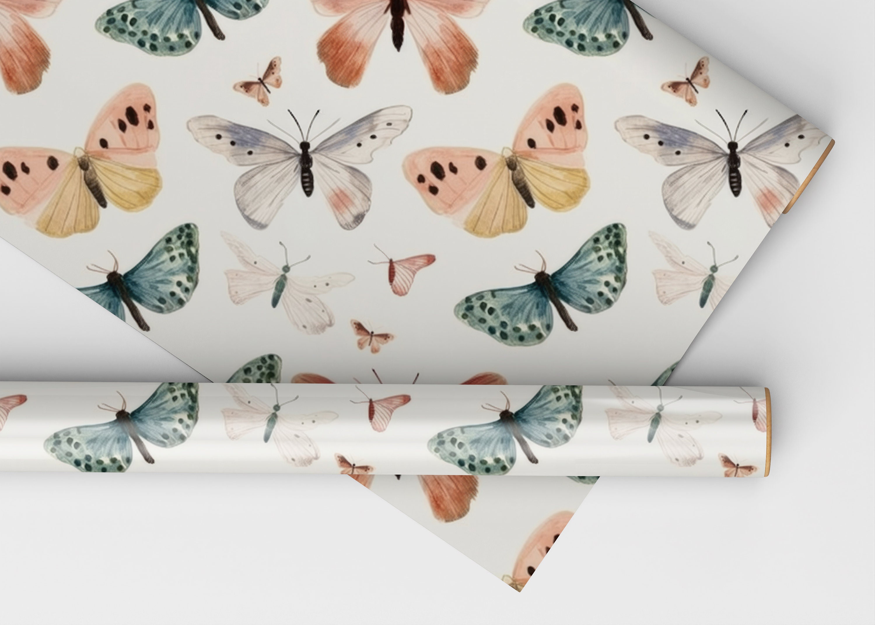 Seamless Moth Pattern Boho Moths Background Seamless Painted Moths ...