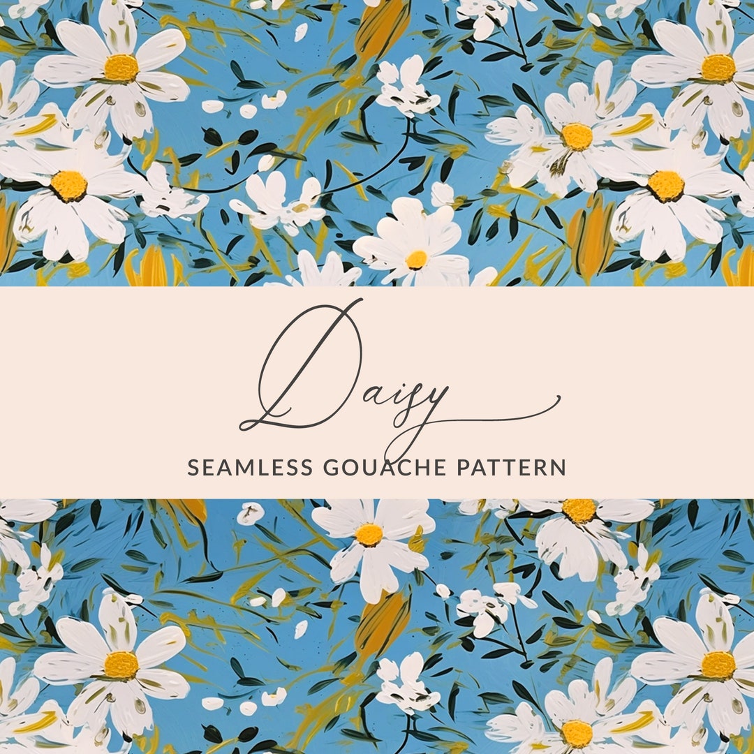 Daisy Background Seamless Pattern, Daisy Background Pattern for ...