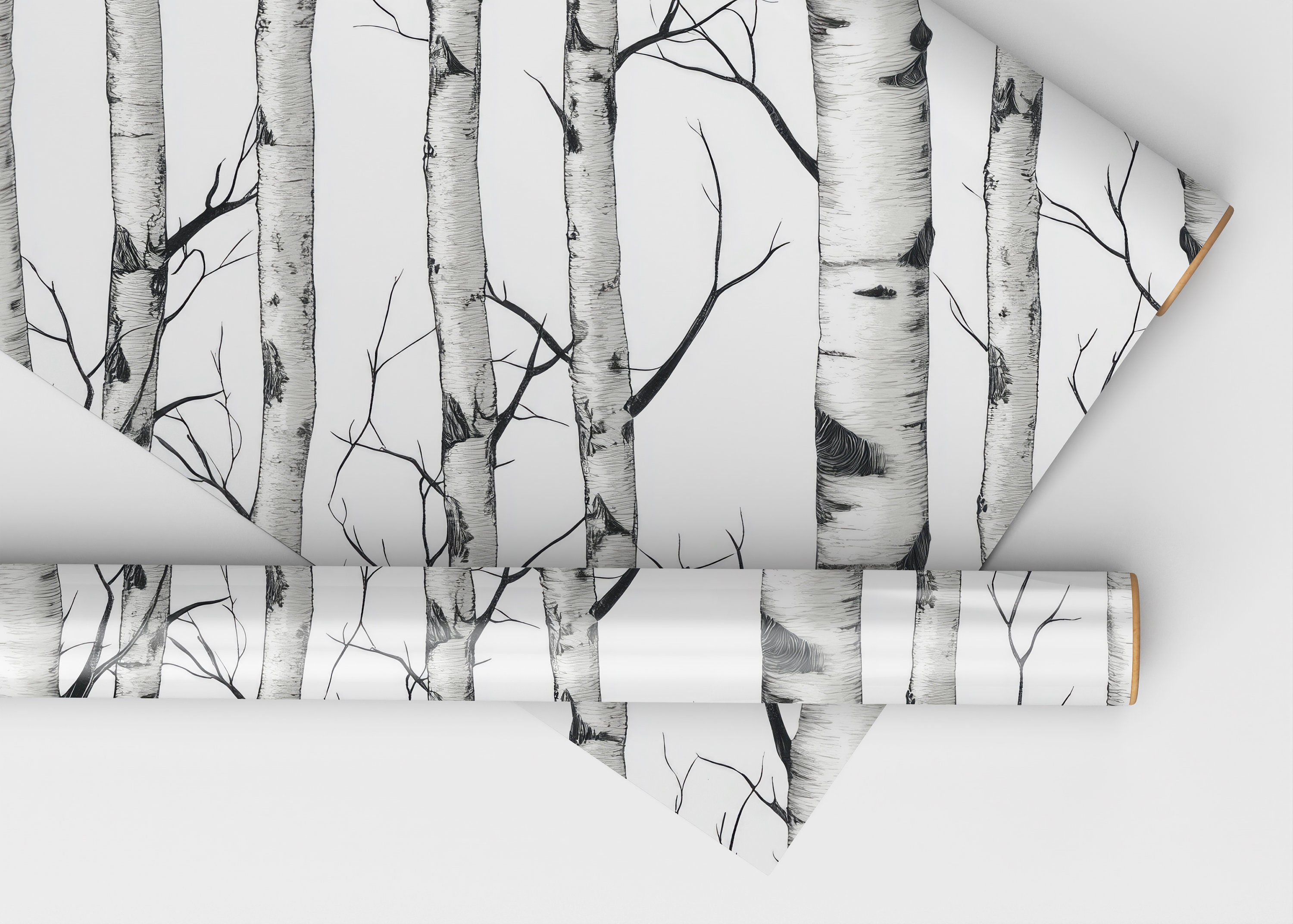 Birch Tree Seamless Pattern White Trees Aspen Tree Pattern Background ...