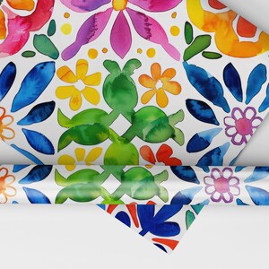 Mexican Tile Seamless Pattern, Seamless Watercolor Talavera Tile ...