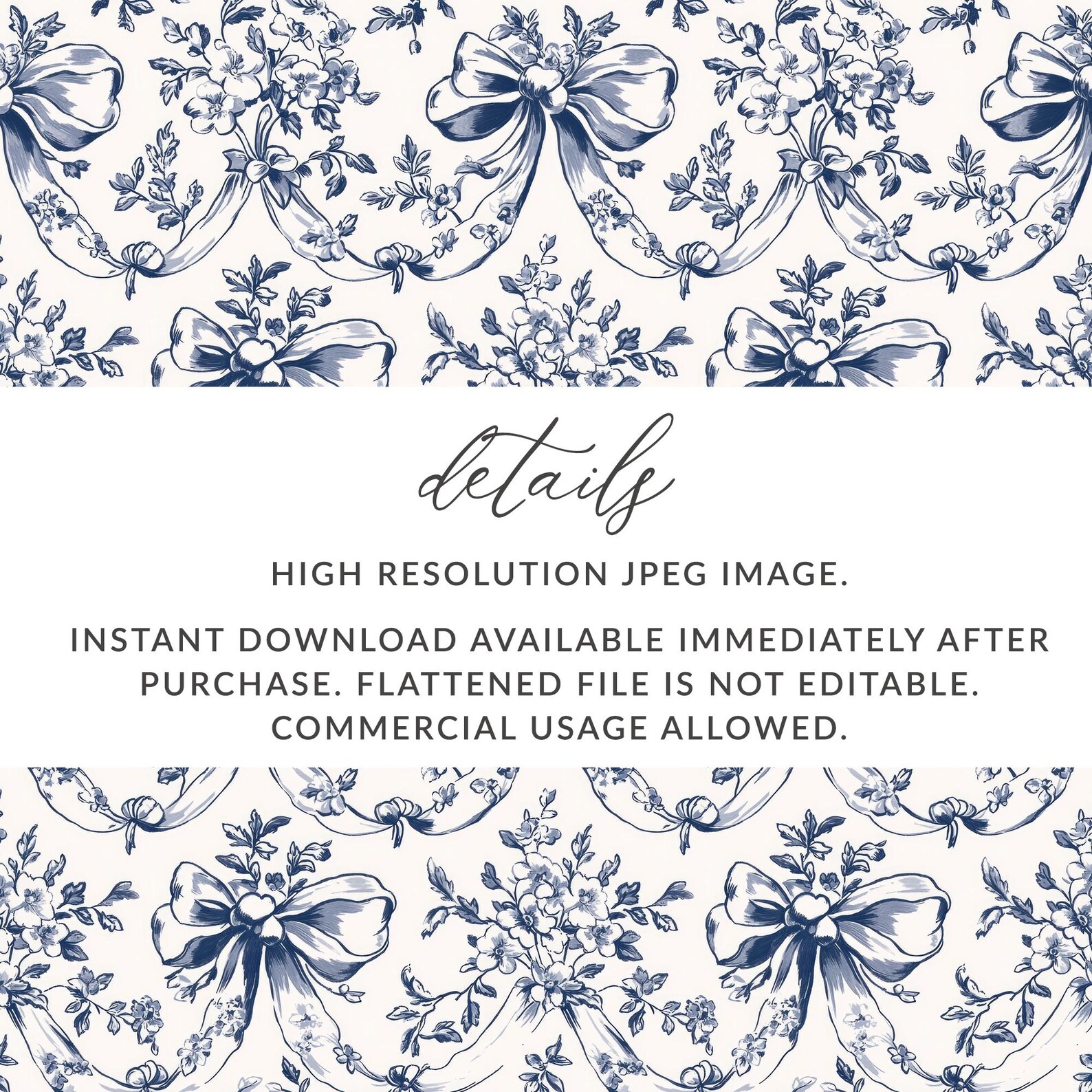Coquette Toile Seamless Pattern Bows and Ribbons French Toile Seamless ...