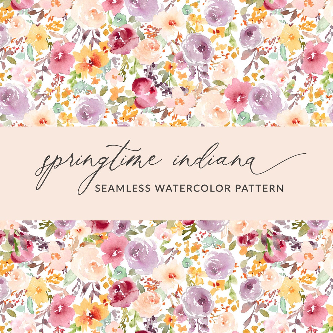 Watercolor Floral Seamless Pattern, Seamless Watercolor Flower ...
