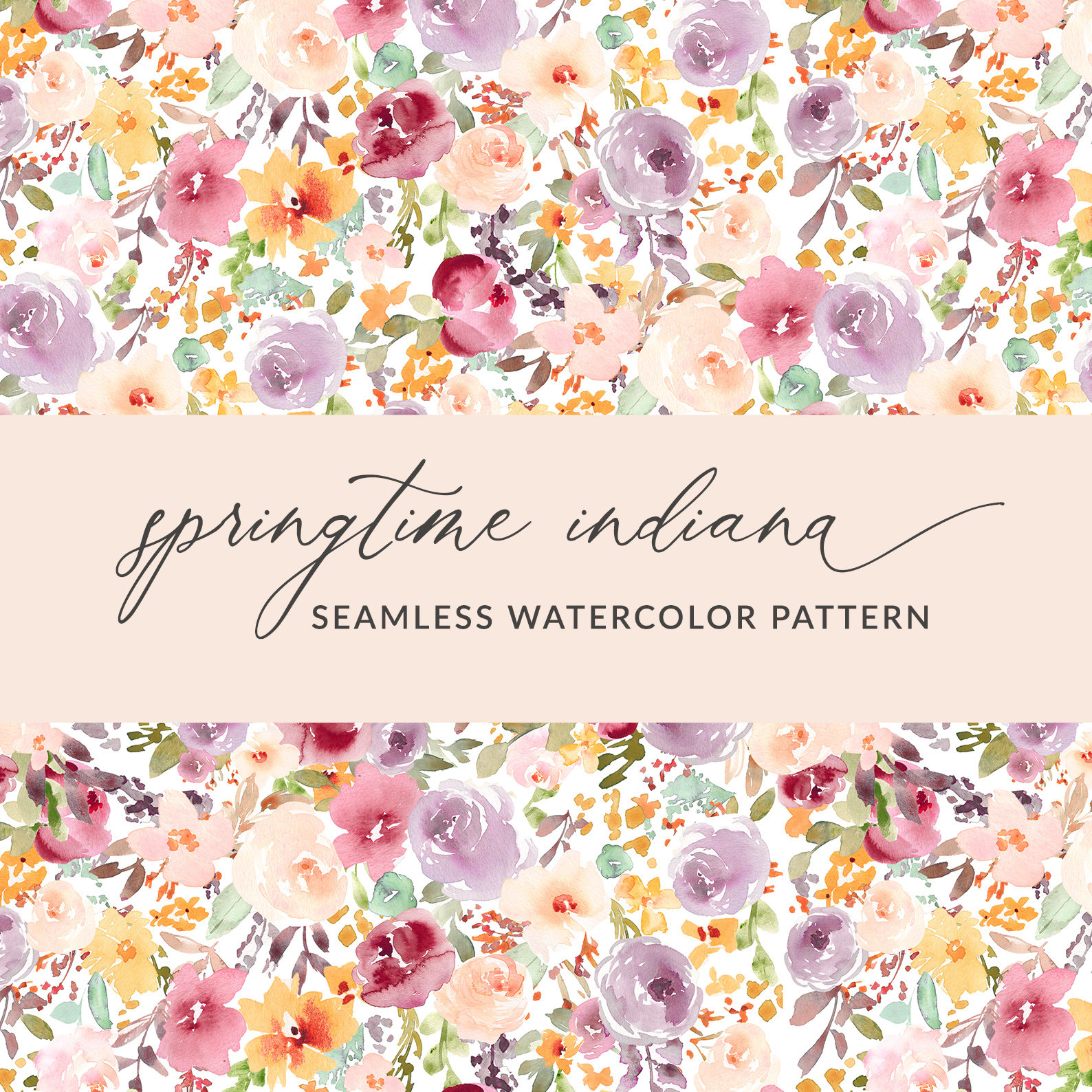 Watercolor Floral Seamless Pattern, Seamless Watercolor Flower ...