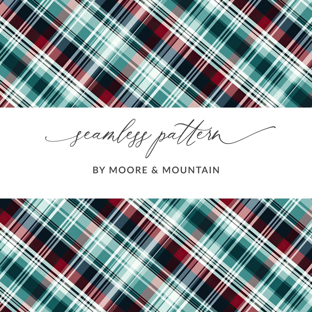 Watercolor Plaid Seamless Pattern, Painted Plaid Pattern, Christmas ...