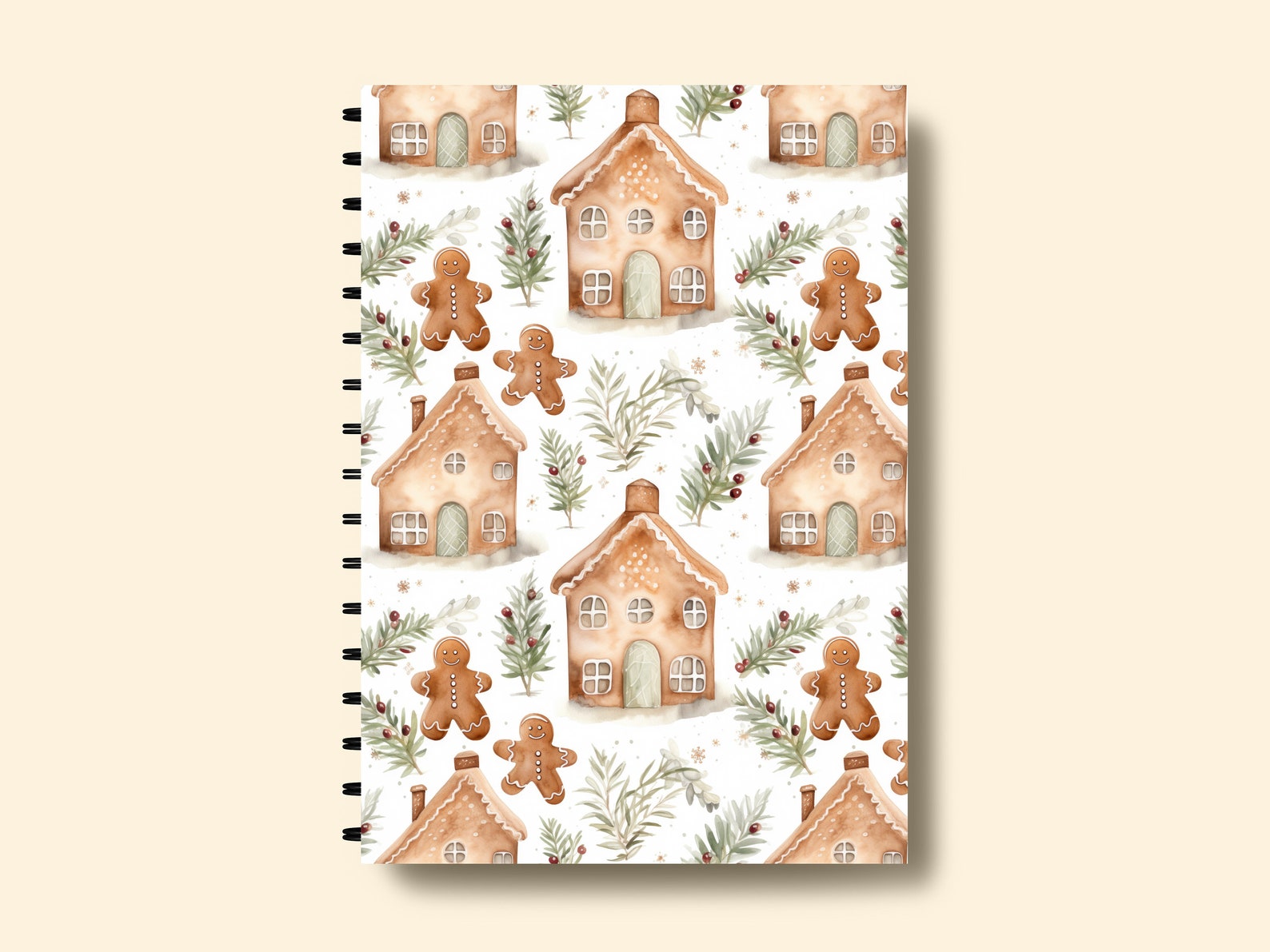 Seamless Gingerbread Man Pattern, Gingerbread House Background Pattern ...