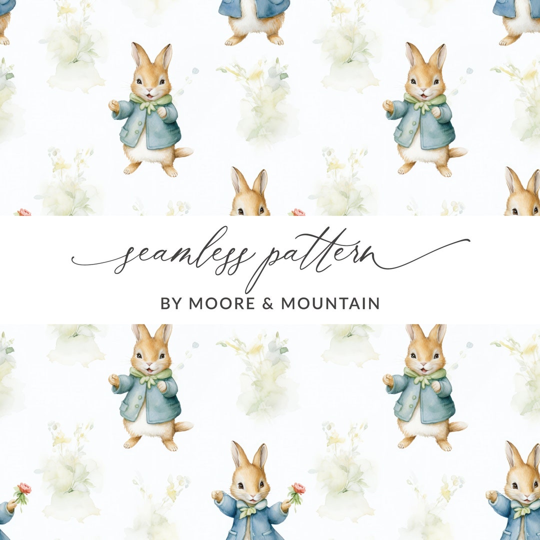 Seamless Rabbit Pattern, Seamless Bunny Background, Seamless ...