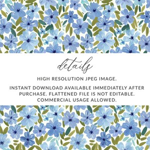 Light Blue Floral Blooms Pattern, Seamless Bloom Background Pattern ...