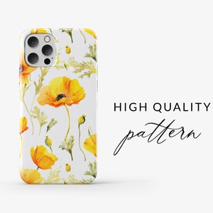 Seamless Mustard Yellow Poppy Pattern Seamless Watercolor Poppies ...