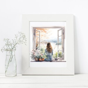 25 Watercolor Spring Windows Clipart Spring Window Scene Spring ...