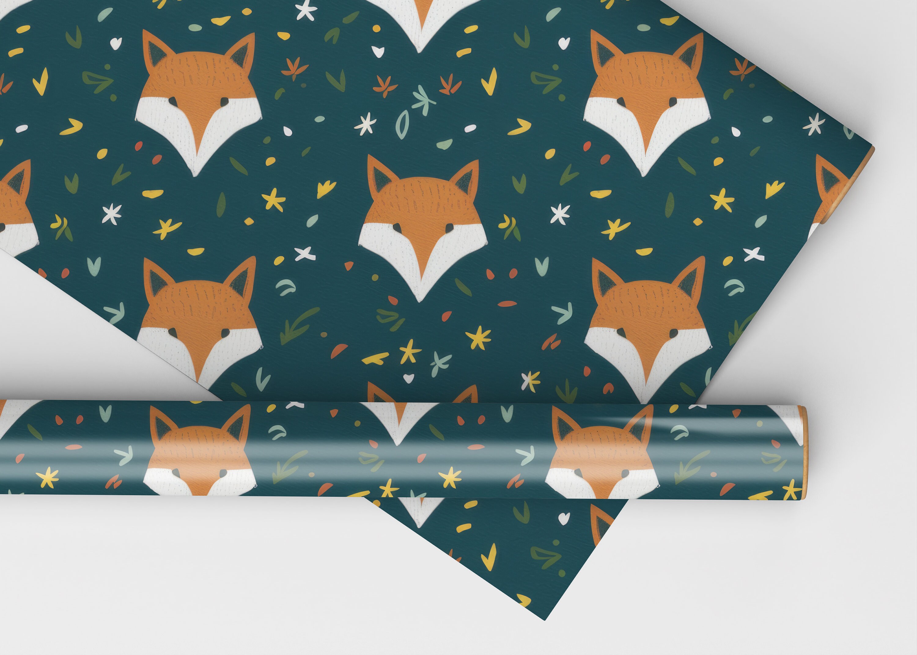 Seamless Fox Face Background, Fox Head Pattern, Seamless Fox Head ...