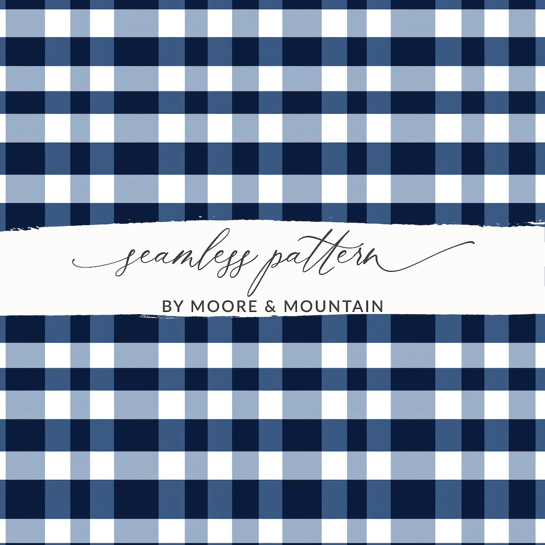Seamless Gingham Pattern, Navy Blue Checkered Background, Blue Plaid ...