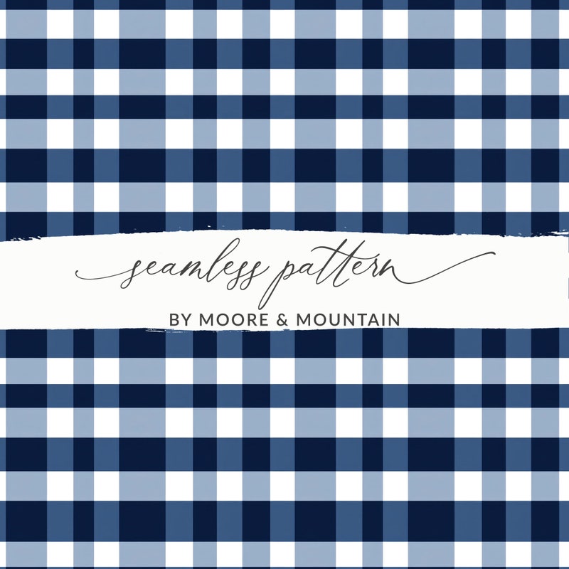 Blue Gingham Pattern - Etsy