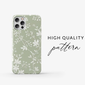 Seamless Sage Green Pattern, Dainty Sage Green Leaves and Branches ...